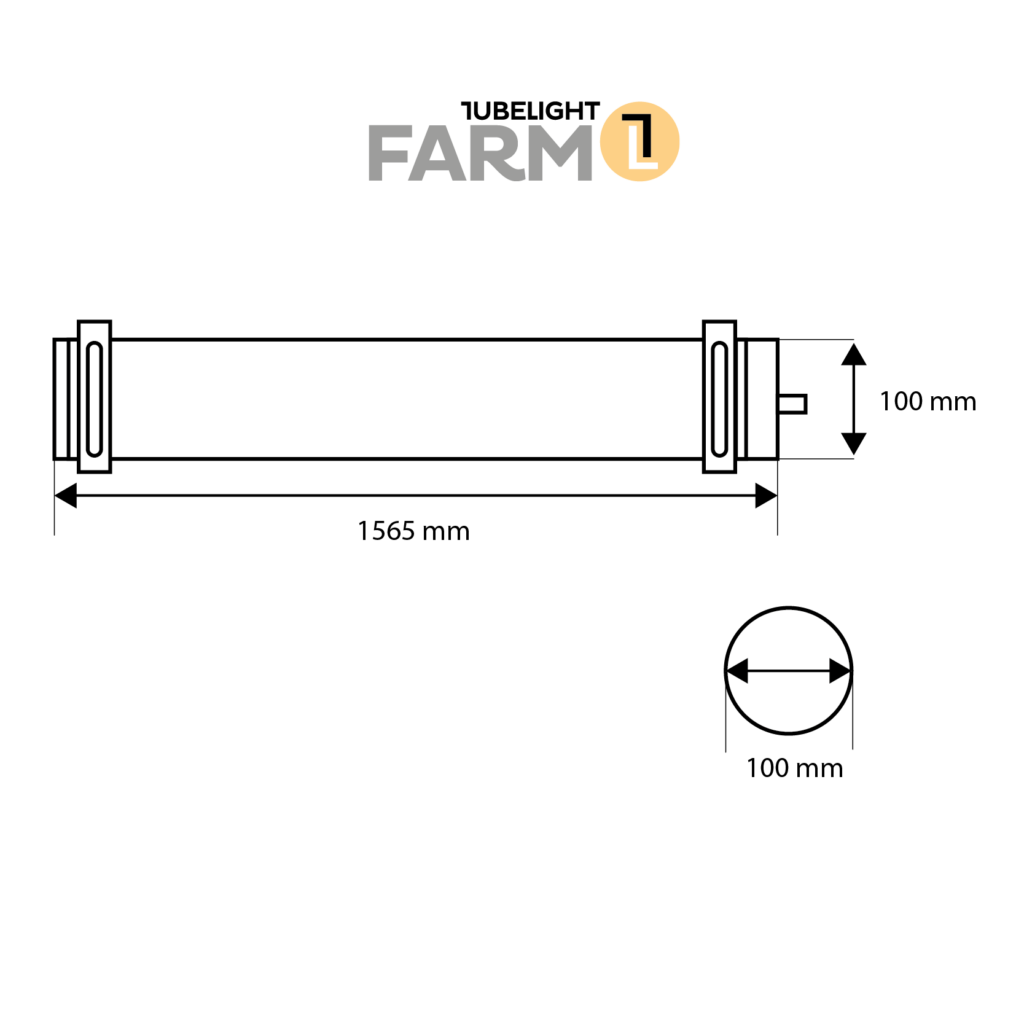 TUBELIGHT TUBE FARM - Made In France - DIAM.100 - 1500mm - Visioled
